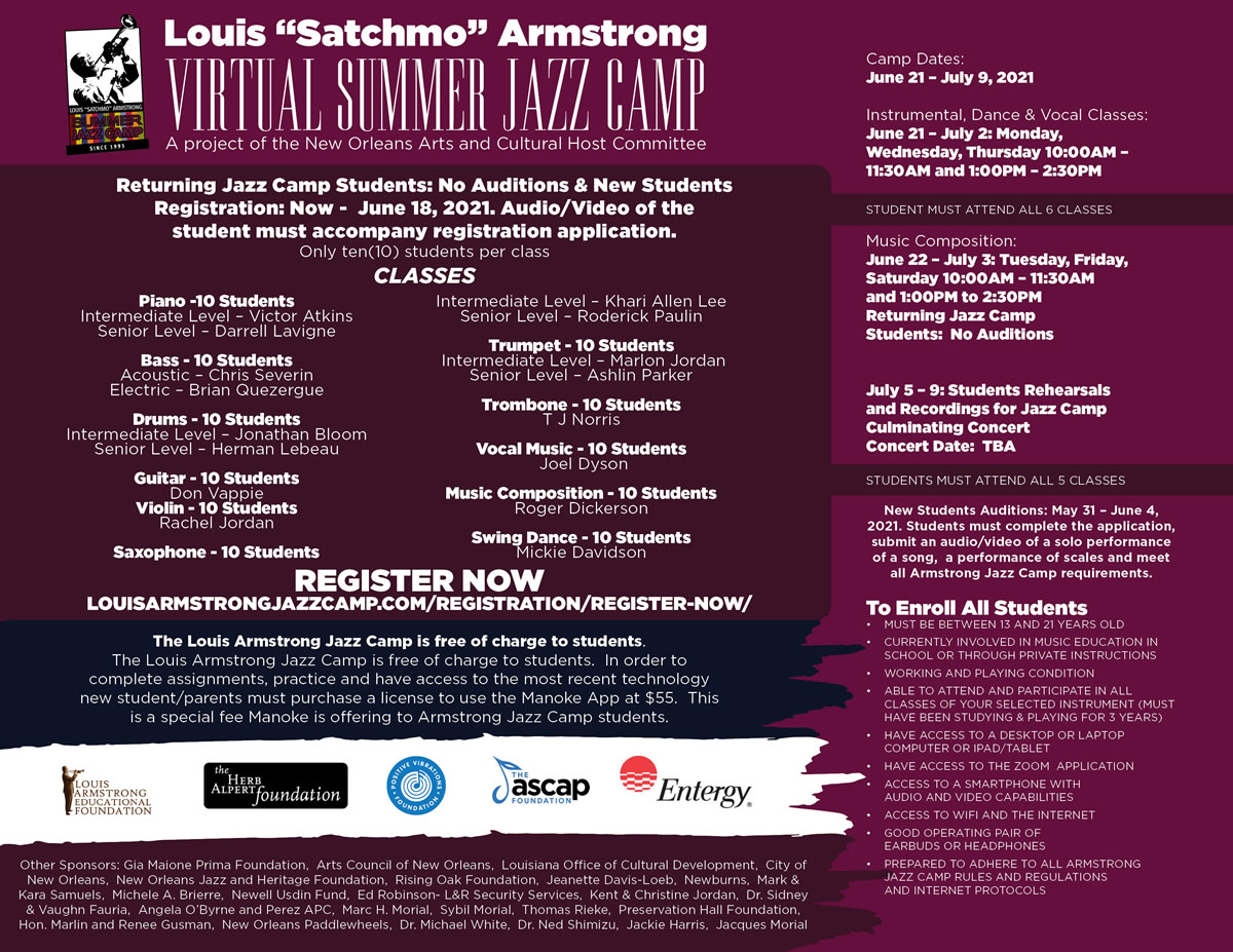 Louis "Satchmo" Armstrong Jazz Camp – Louis "Satchmo" Armstrong Jazz Camp